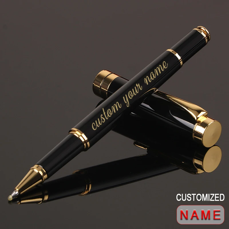 Customize Gold Color Text Gel Pens Engraving Metal Pretty School ...