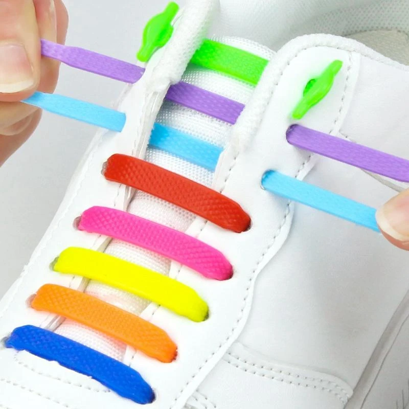 Silicone-Elastic-Shoelaces-Creative-Lazy-No-Tie-Shoelace-Lacing-Kids ...
