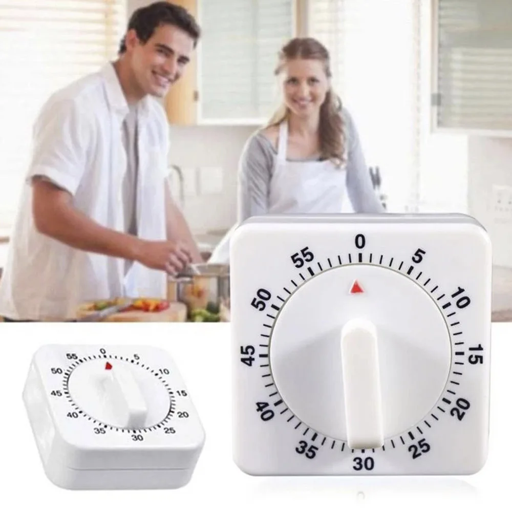 Wind Up Mechanical Kitchen Timer 60 Minutes Stopwatch Visual Countdown ...