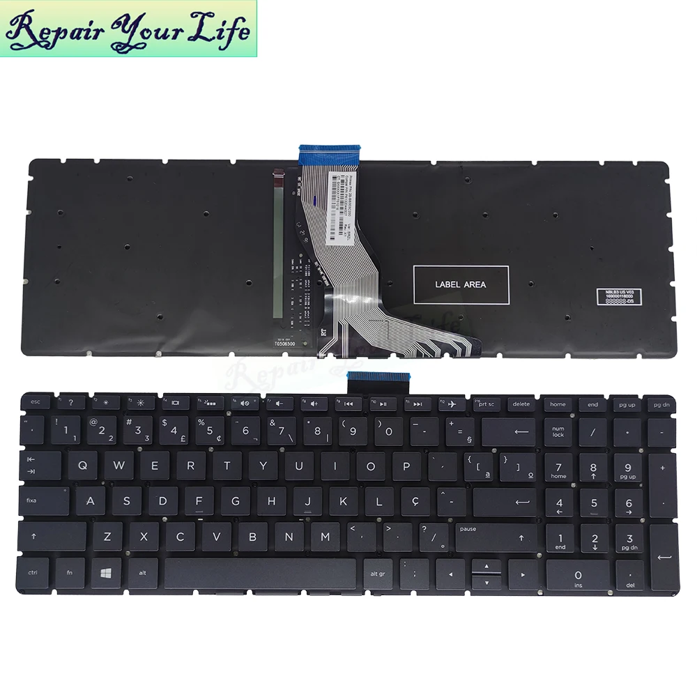 German-French-Azerty-PT-BR-Brazil-Backlit-Keyboard-for-HP-15-BS-BS000 ...