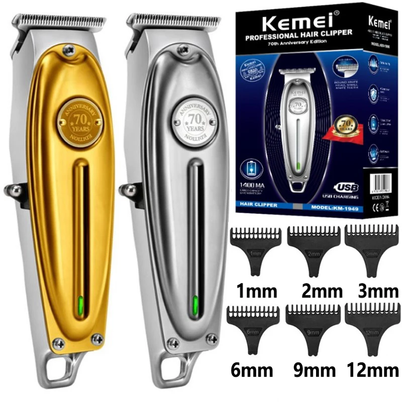 Professional-Hair-Clipper-All-Metal-Men-Electric-Cordless-Hair-Trimmer ...