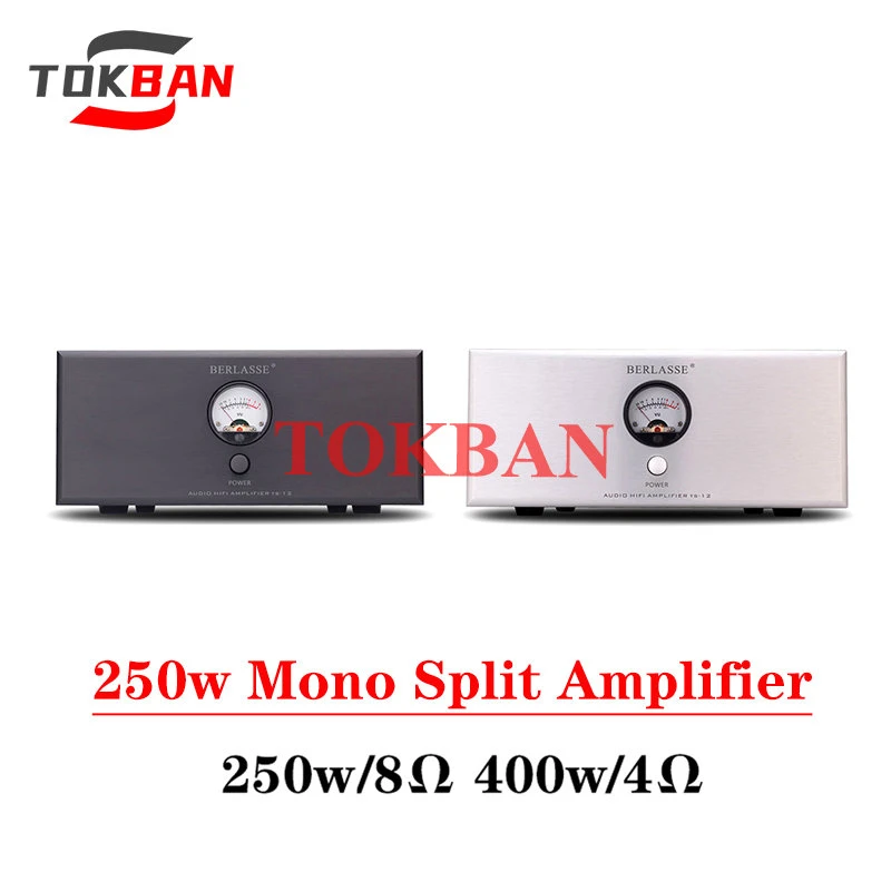 Tokban TS 12 모노 분할 전력 증폭기, 고출력 저왜곡 지원, RCA XLR 입력 Vu 미터, HIFI 증폭기 오디오 ...