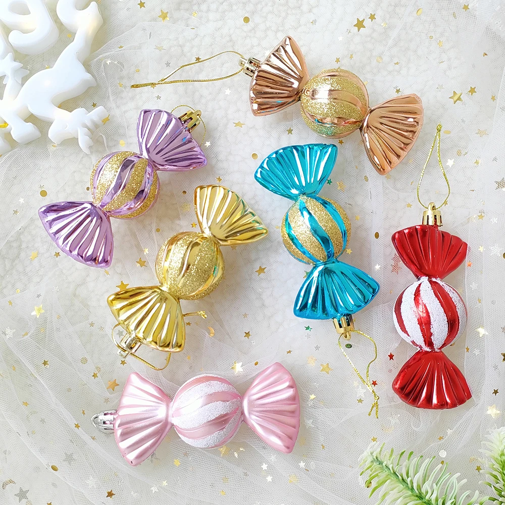 3pcs-Box-Christmas-Candy-Balls-Ornament-Pink-Red-Candy-Shapes-Xmas-Tree ...