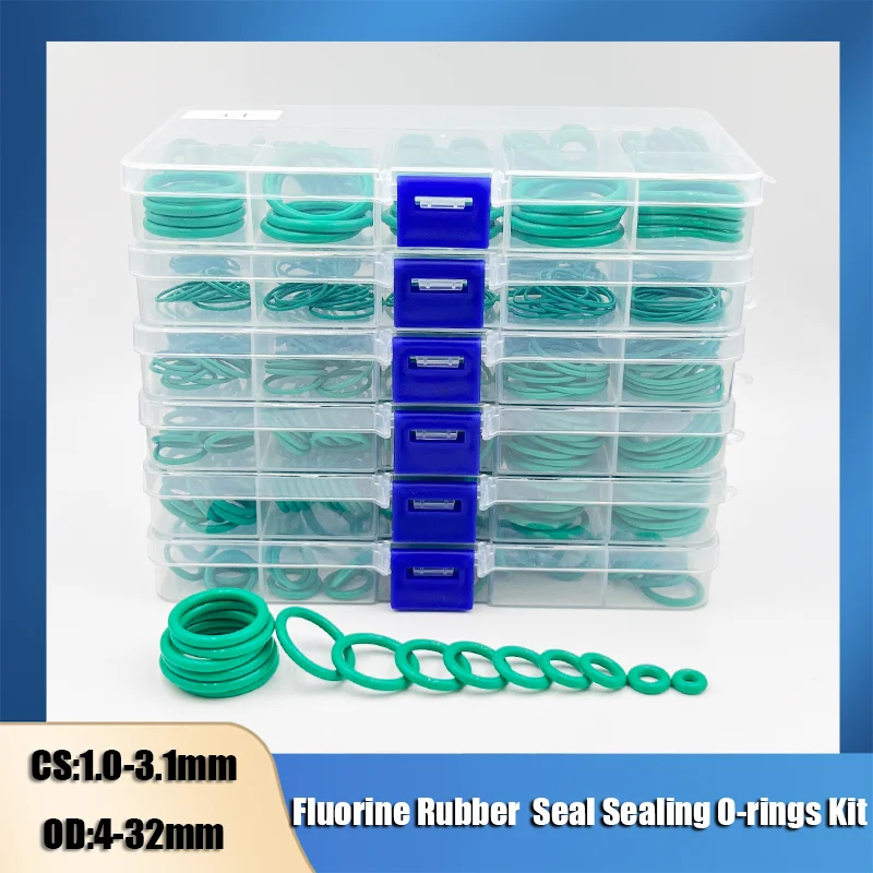 FKM-O-Ring-Set-CS-1mm-3-1mm-Green-FKM-Fluorine-Rubber-O-Ring-Sealing ...