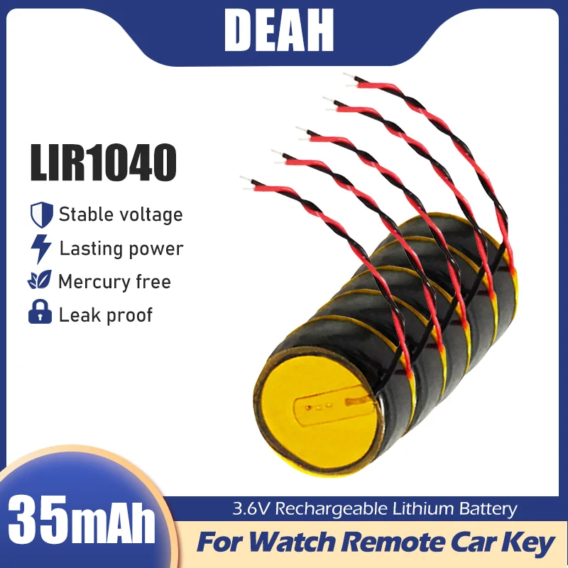 Batería de litio recargable LIR1040 LIR 1040, batería de litio ...