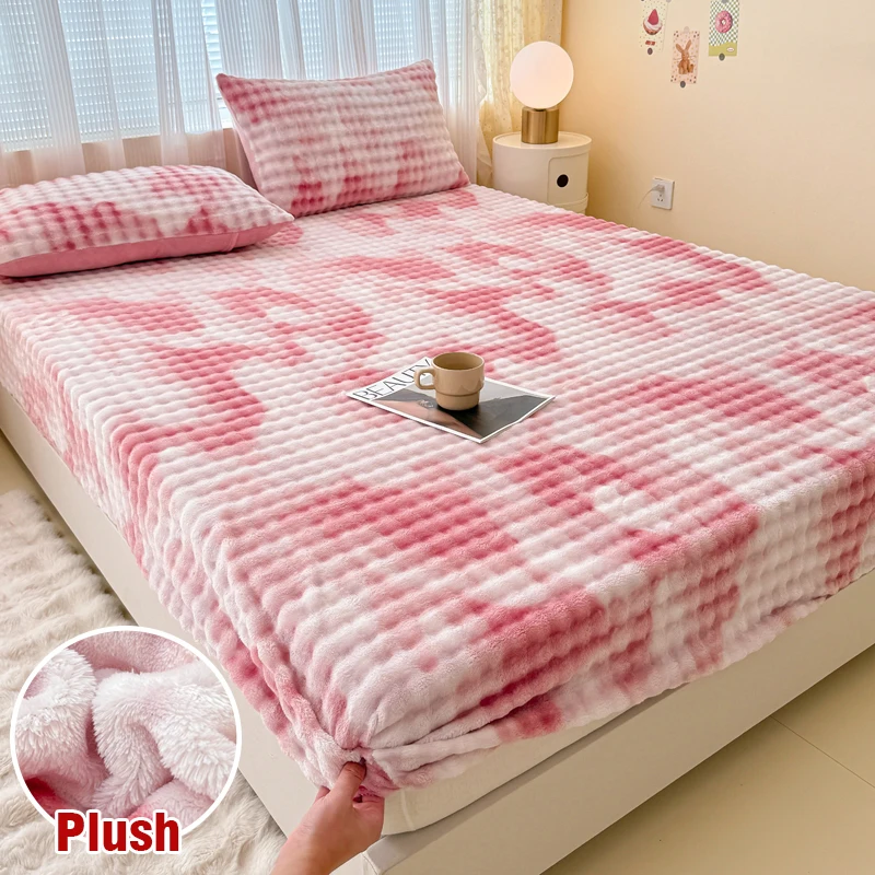Plush-Thicken-Mattress-Cover-Warm-Soft-Bed-Cover-with-Elastic-Band ...