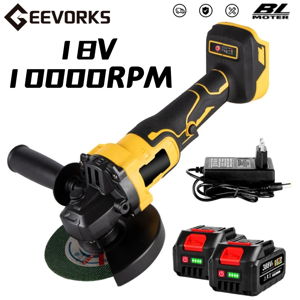 M14-10000RPM-Brushless-Wireless-Electric-Angle-Grinder-Rechargeable ...