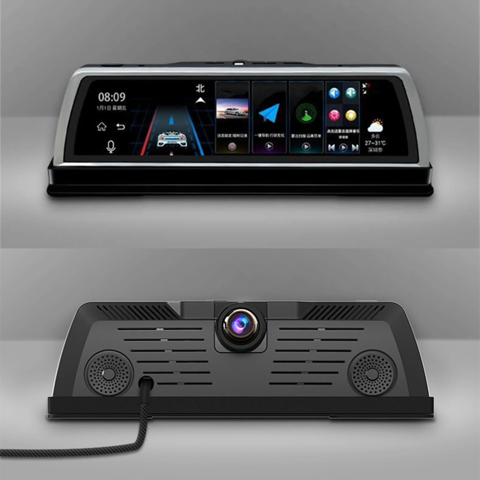 K600 360 Degree 10 Inch 1080p Multi-functional Smart Car Adas Dual Lens ...