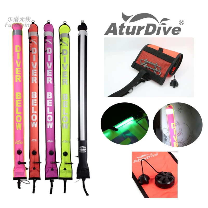 110cm-150cm-180cm-Diving-Buoy-SCUBA-Diving-Surface-Marker-Buoy-SMB ...