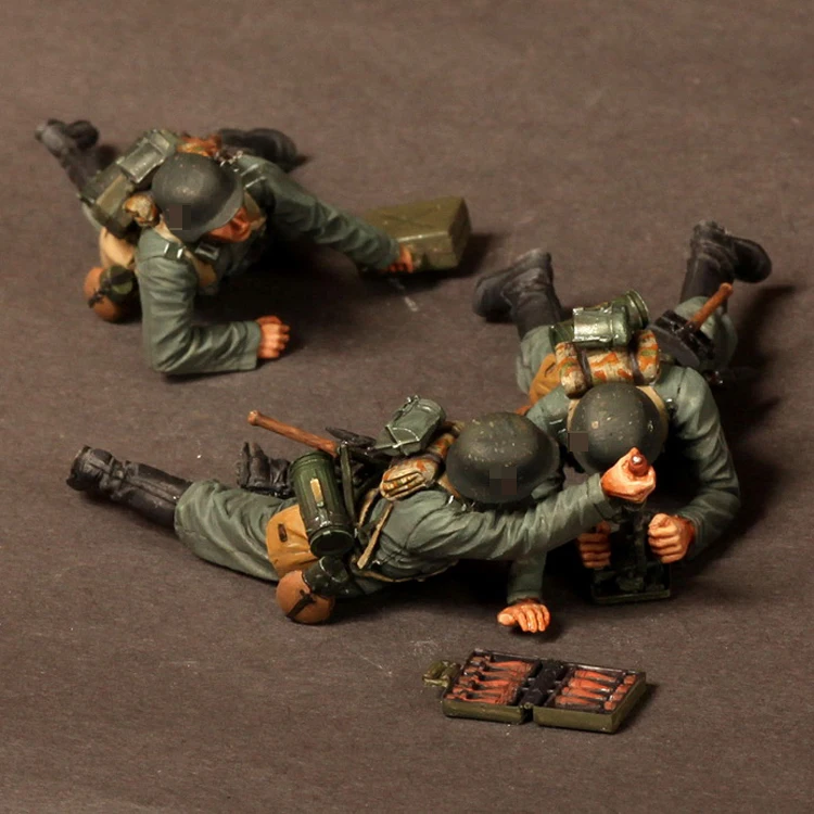 1-35-5cm-mortar-Grw-36-team-1939-42-3-figures-Resin-Model-Soldier-GK ...