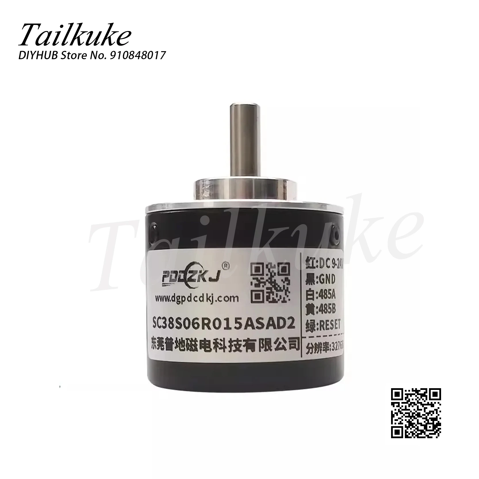 Multi-turn-absolute-3806-encoder-15-bit-resolution-RS485-interface-MODBUS-encoder-Solid-shaft ...