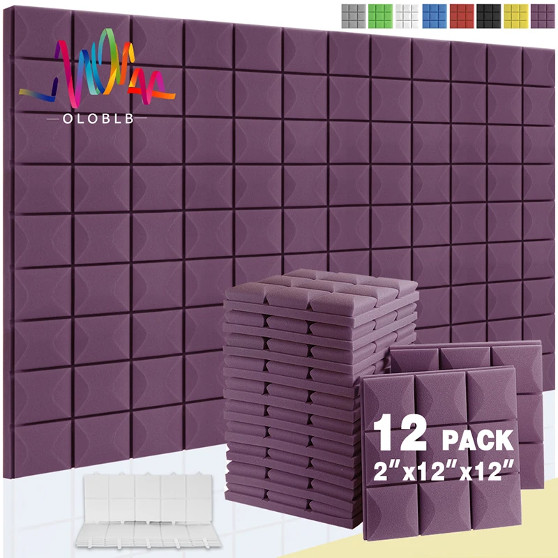 Acoustic Panels With Self-adhesive 12 Pcs Mushroom Studio Wedge Tiles ...