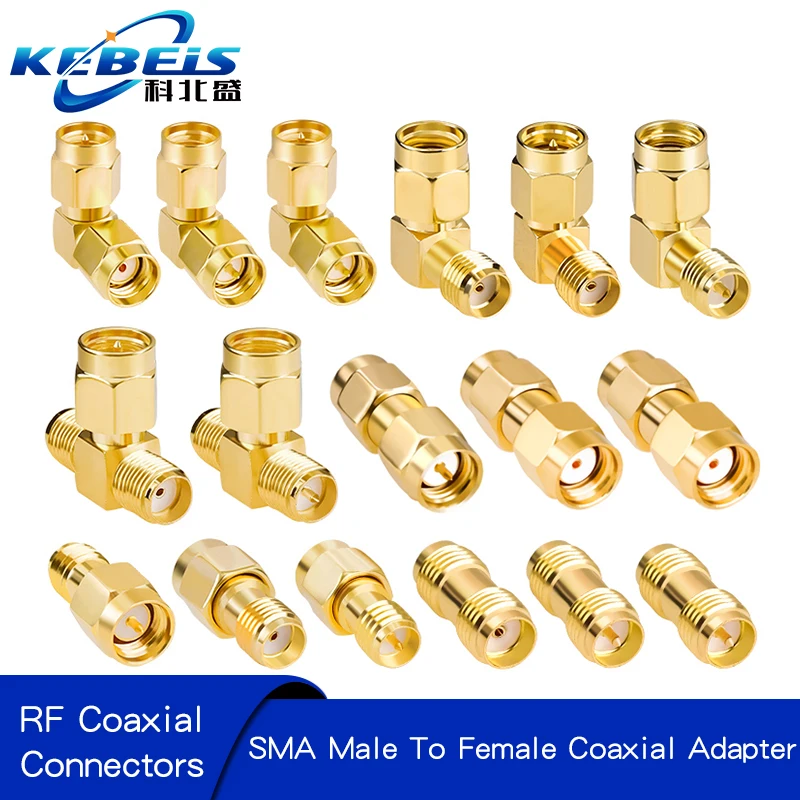 2PCS/lot SMA Male Plug to SMA Female Jack Adapter SMA Type RF Coaxial ...
