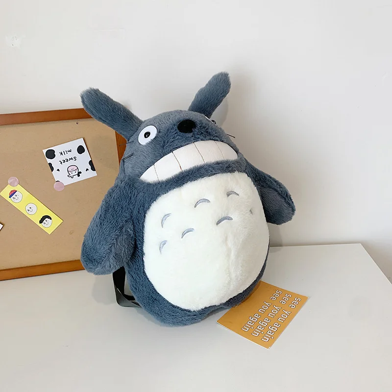 Cartoon Totoro Kawaii Plush Backpack - KawaiiMerch.com