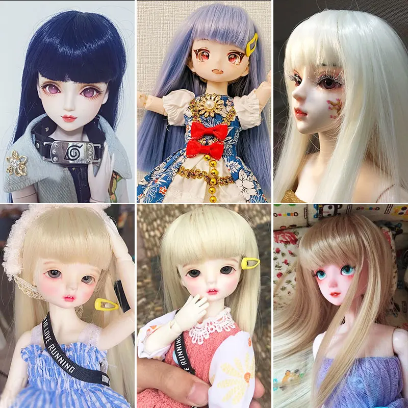 Bjd sd 1/3 1/4 1/6 1/8 1/12 boneca peruca masculino e feminino bonecas fibra de alta temperatura ...