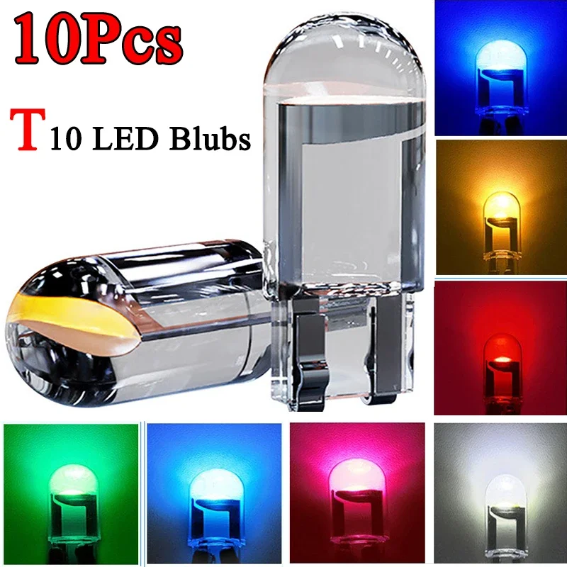 1-4-10Pcs-Led-T10-Bulbs-Car-Reading-Lamps-Clearance-Lights-COB-Glass ...