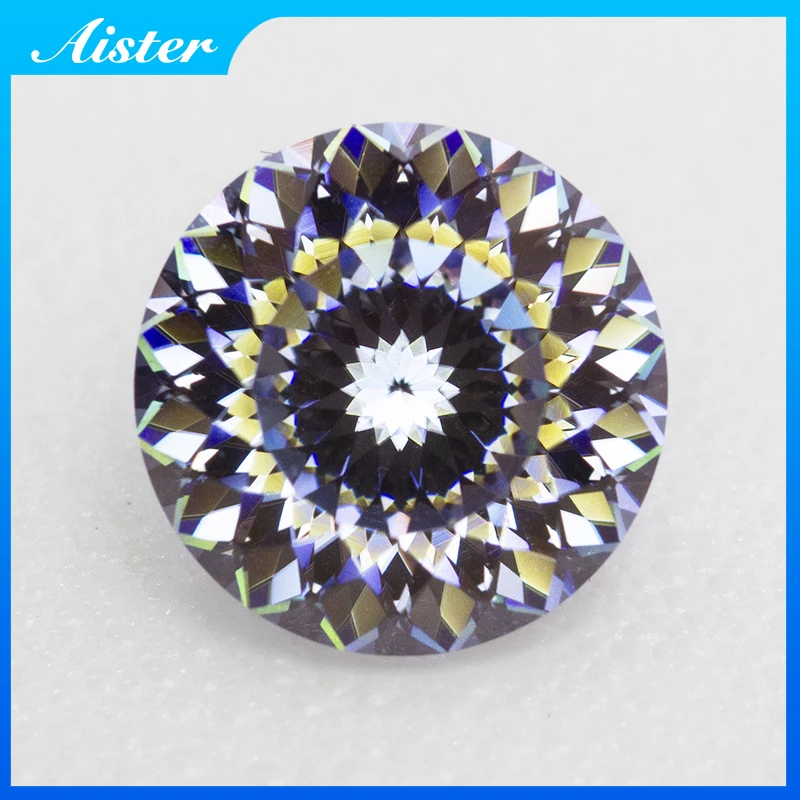 Lavender Round 100 Faceted Cut Moissanite Loose Stone Diamond Russian ...