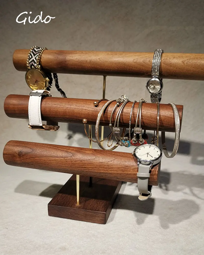 Walnut-Bracelet-Hand-Chain-Bracelet-Display-Rack-Plate-Jewelry-Display-Storage-Photo-Props ...