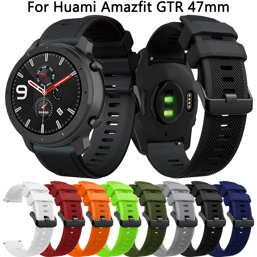 Silicone-22mm-Smart-Watch-Band-Belt-For-Xiaomi-Huami-Amazfit-GTR-47mm ...