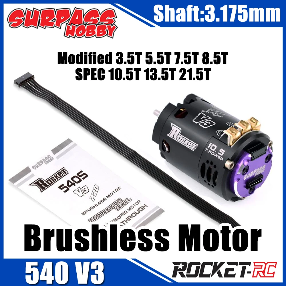 Surpass Hobby Rocket 540 Sensored Brushless Motor | Brushless Motor ...