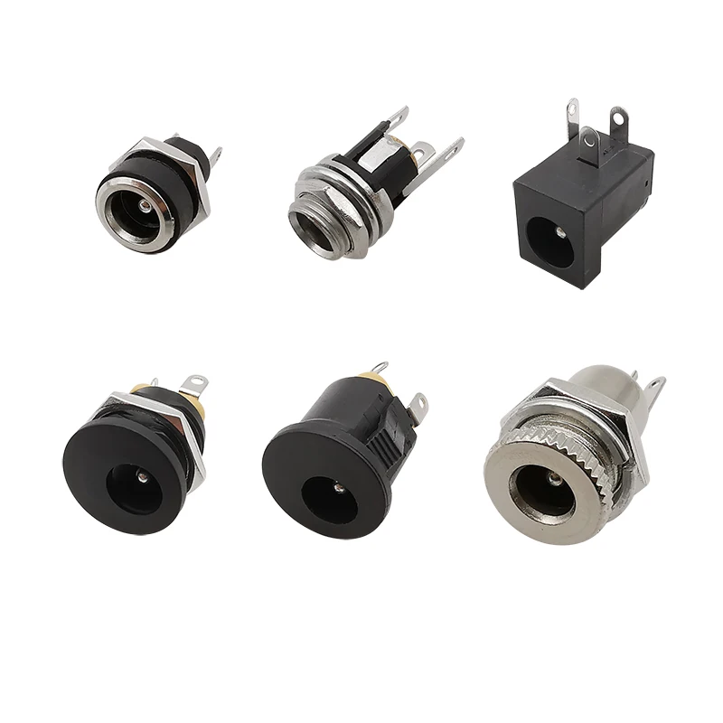 10Pcs-5-5mm-x-2-1mm-DC-Female-Panel-Mount-DC-Power-Jack-Soldering-Type ...