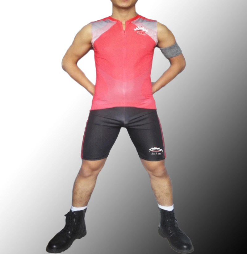 Custom Man Tight Fast Running Speedsuit One Piece Sleeveless Suit Track ...