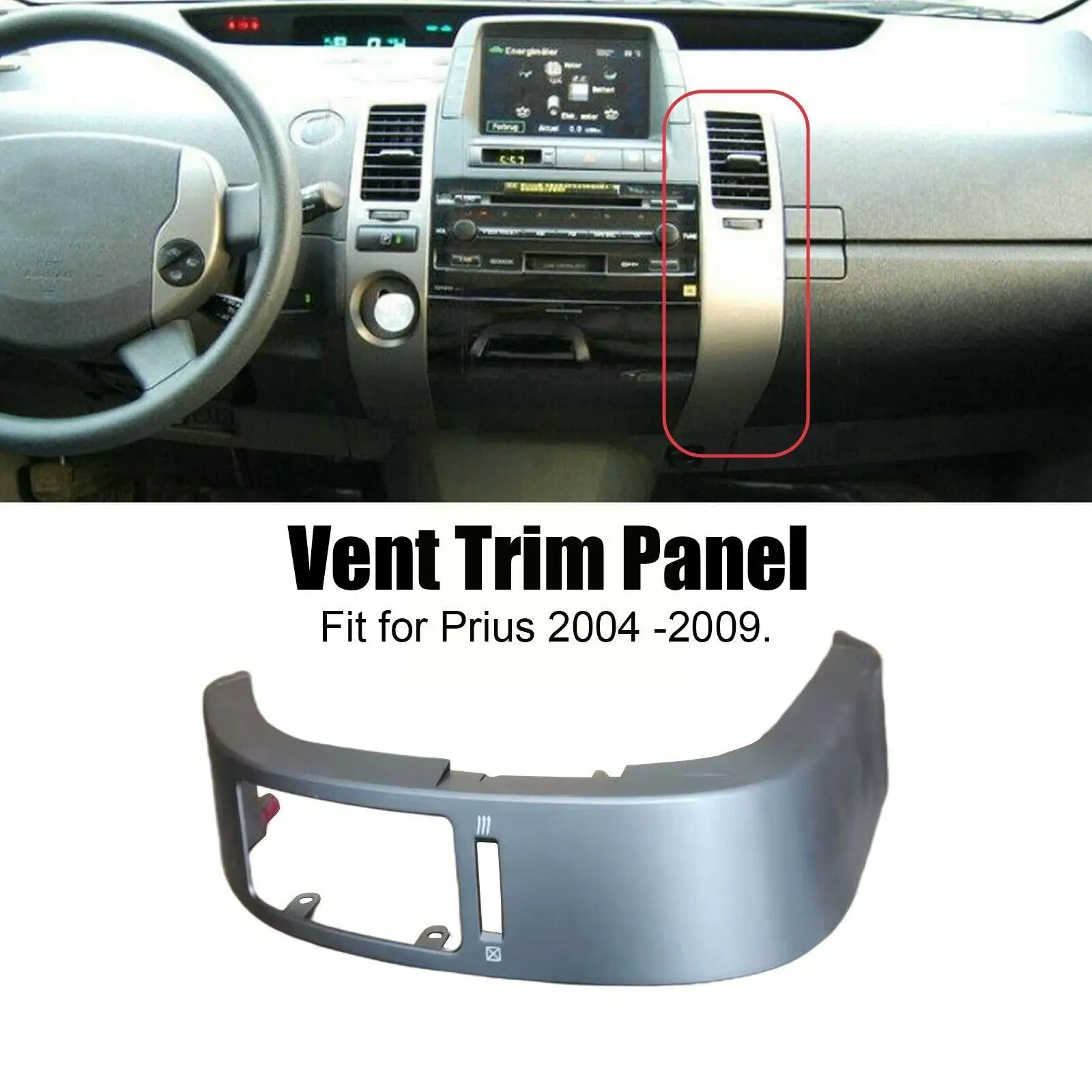 Dashboard AC Heat Trim Dash Air Vent Outlet Panel Cover Decoration Fit ...