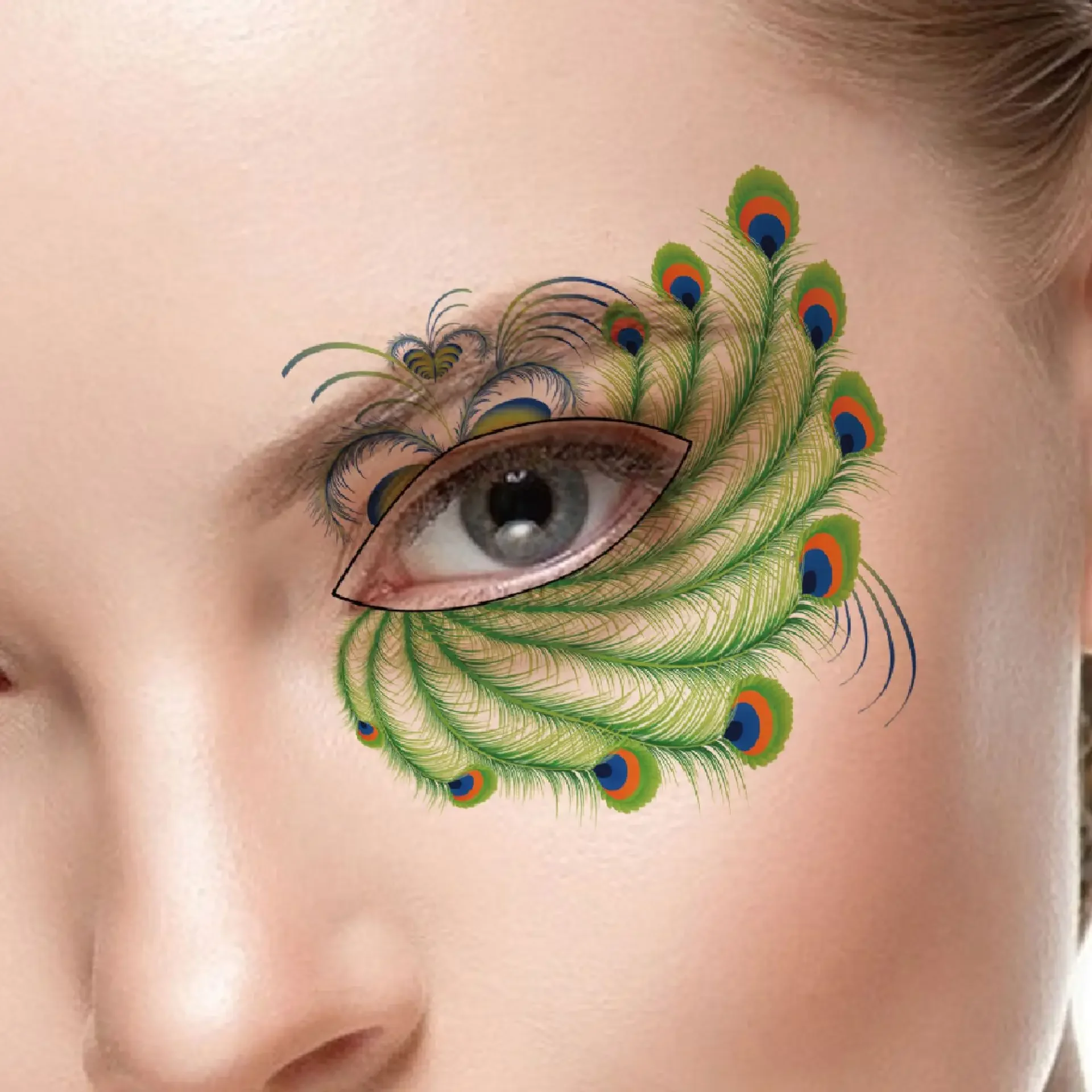 Temporary Eye Tattoo Makeup