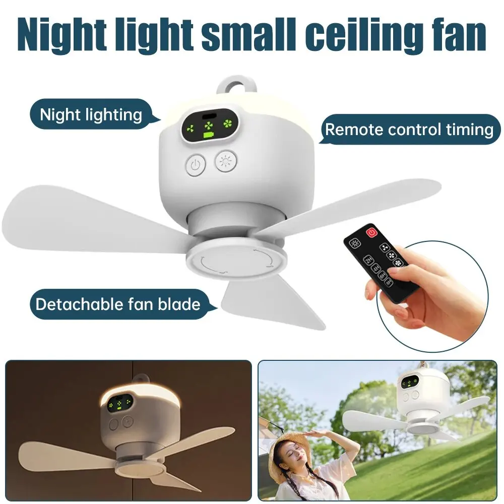 New-Lighting-USB-Rechargeable-Ceiling-Fan-8000mAh-Battery-Large ...