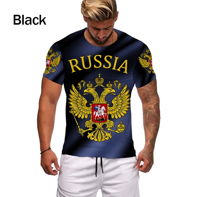 Summer Russian Style Mens Fashion T Shirts Oversized Loose Clothes ...