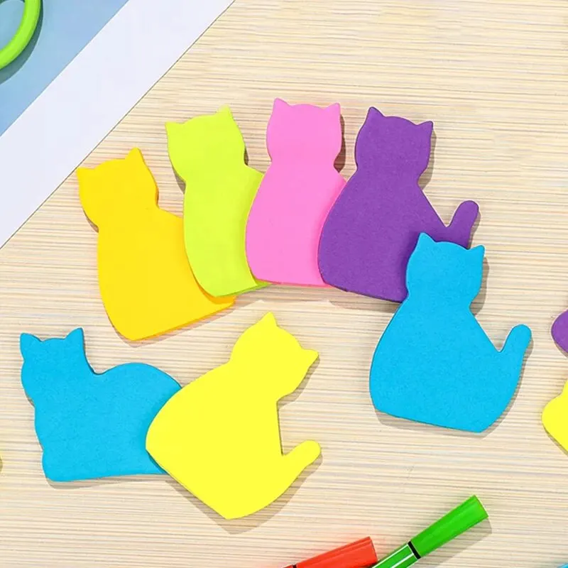 6pcs-Cat-PET-Transparent-Memo-Sticky-Note-Paper-Daily-To-Do-It-Check ...