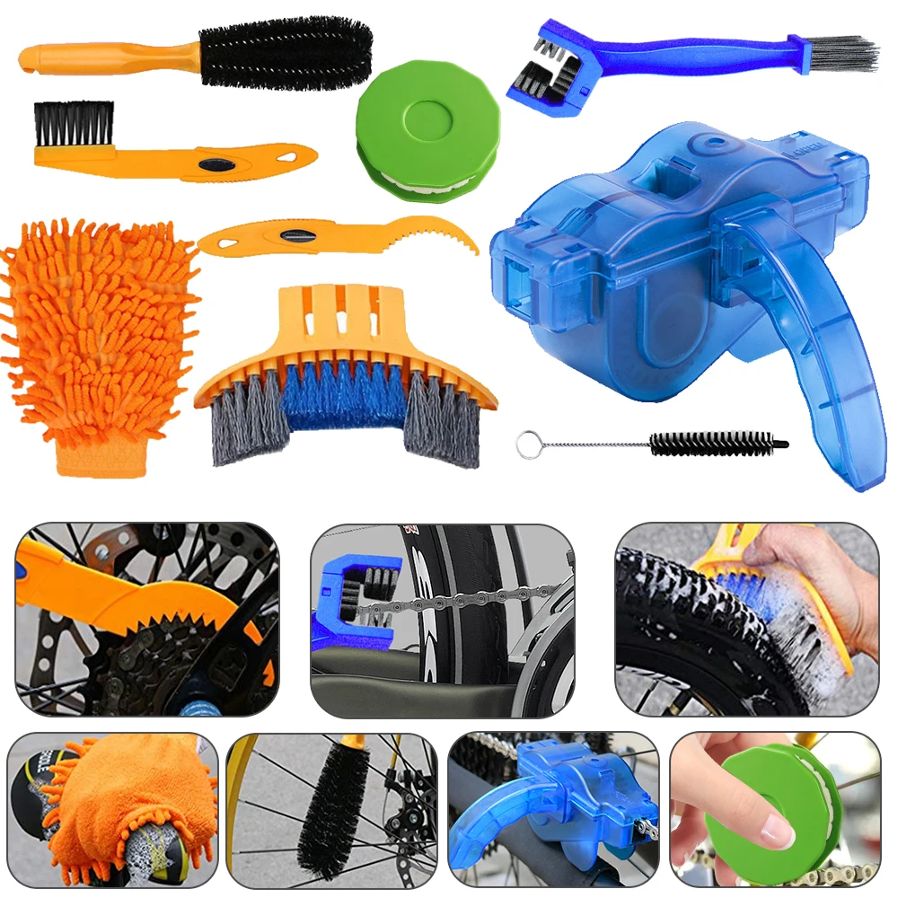Chain-Cleaner-Cleaning-Bicycle-Chain-Brush-Wash-Tool-Set-MTB-Road-Bike ...