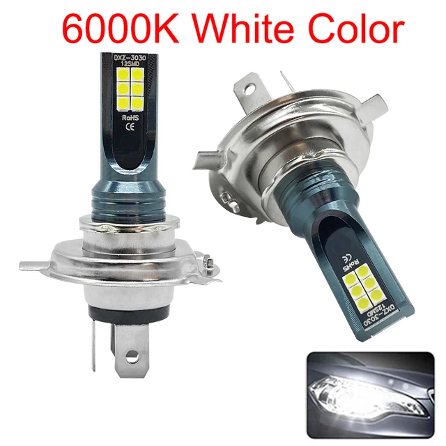 2Pcs H4 H7 LED H11 H8 H9 H1 H3 자동차 안개등 LED 전구 9005 9006 Hb3 Hb4 자동 운전 램프 12000LM 12V 6000K