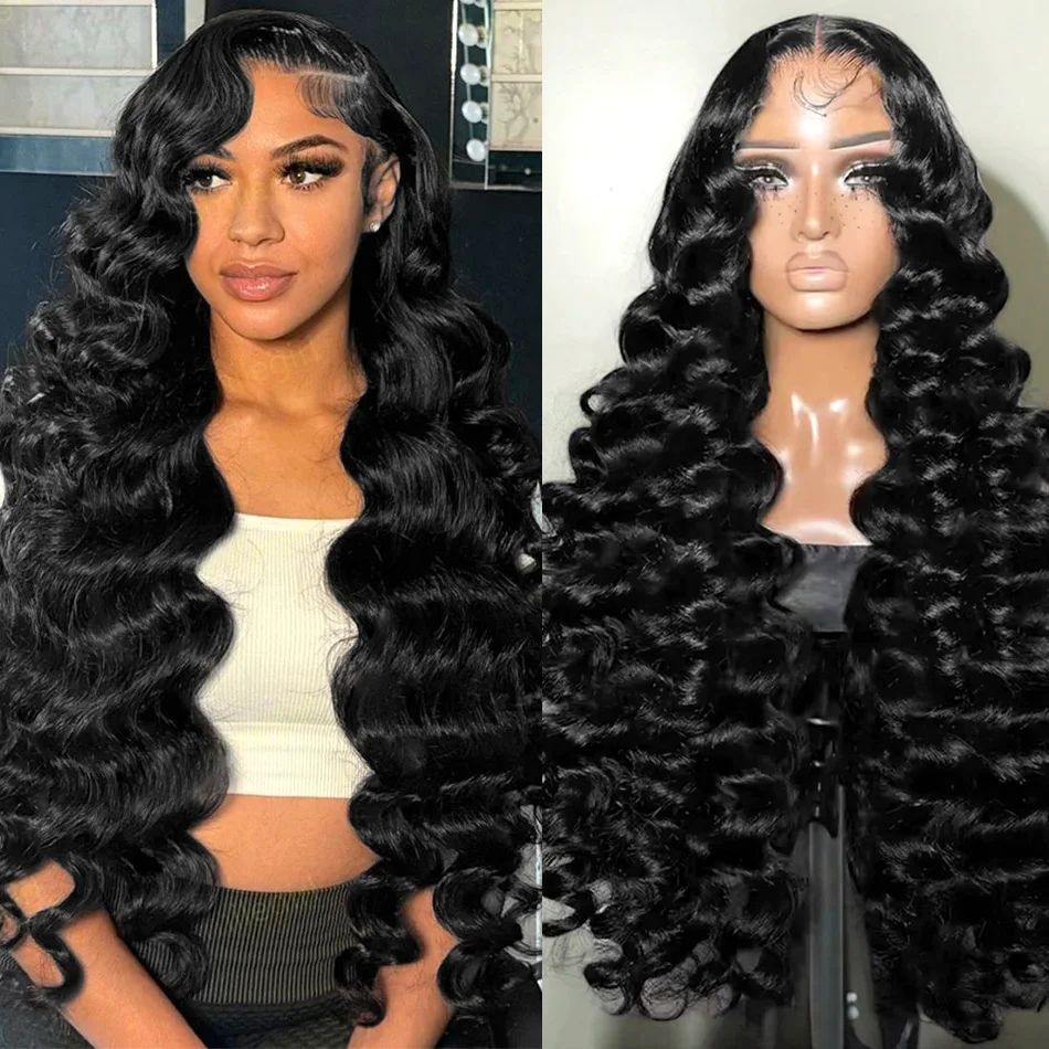 250 Density Loose Waves Wigs Human Hair Deep Wave 13X6 Hd Lace Frontal ...