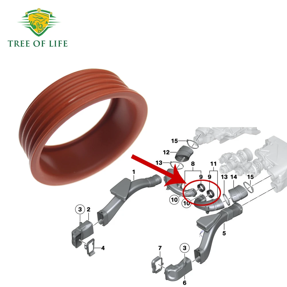 Upper Turbo Intake And Breather Seals For F01 F02 F06 F07 F11F12 550i ...