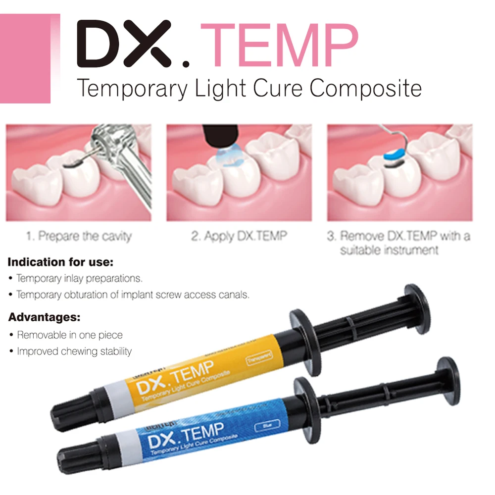 Dental Temporary Filling Material Light Curing Composite Resin Temp ...