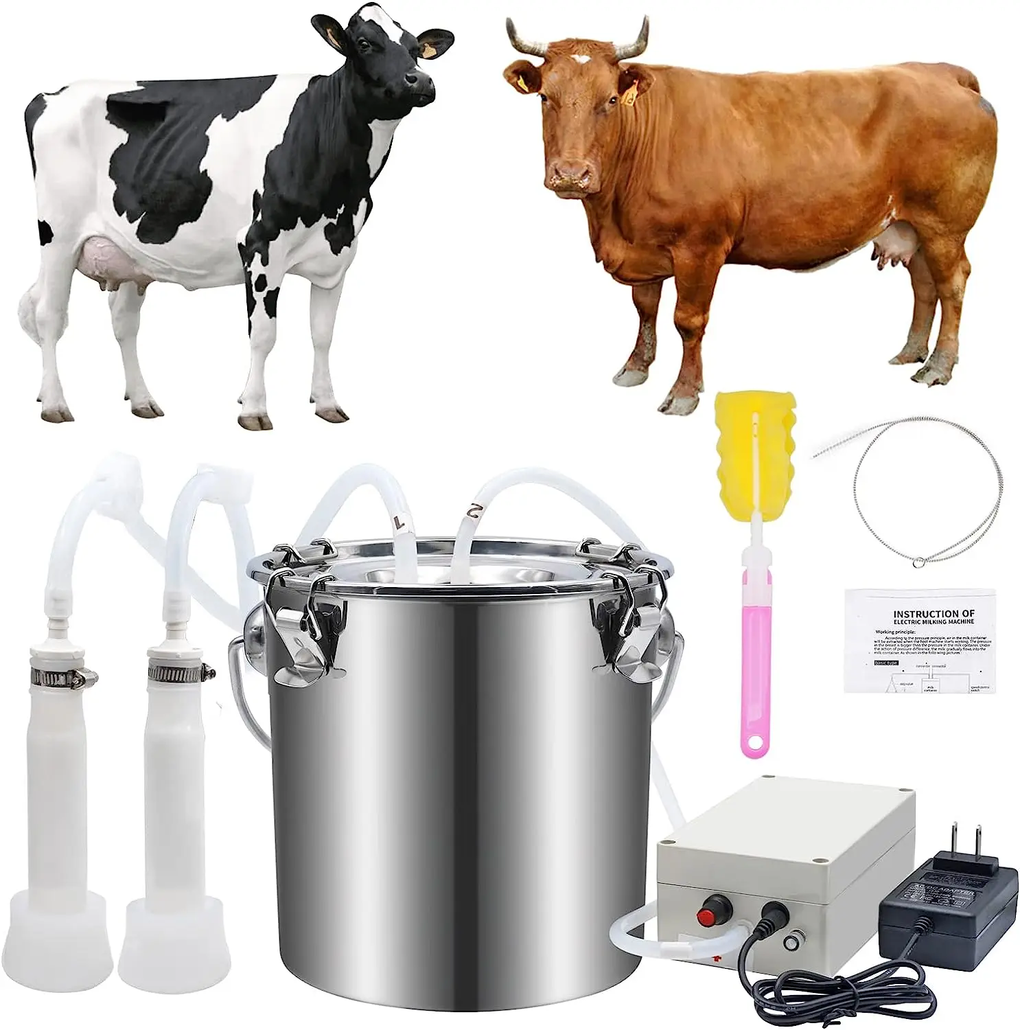 3L-Electric-Milking-Machine-With-Bucket-Electric-Automatic-Adjustable ...