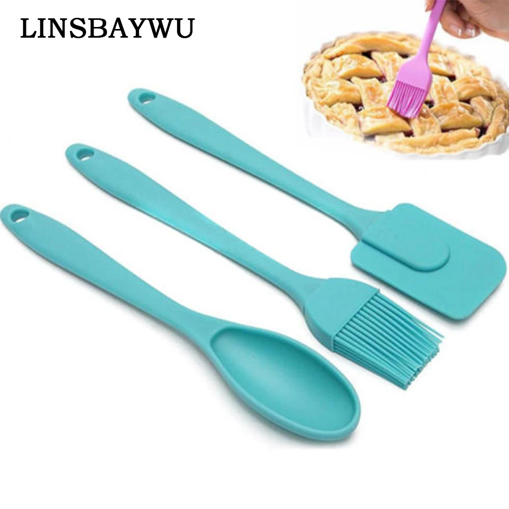1set Silicone Spatula Spoon Brush Set Cooking Utensil Tool Kit Heat ...
