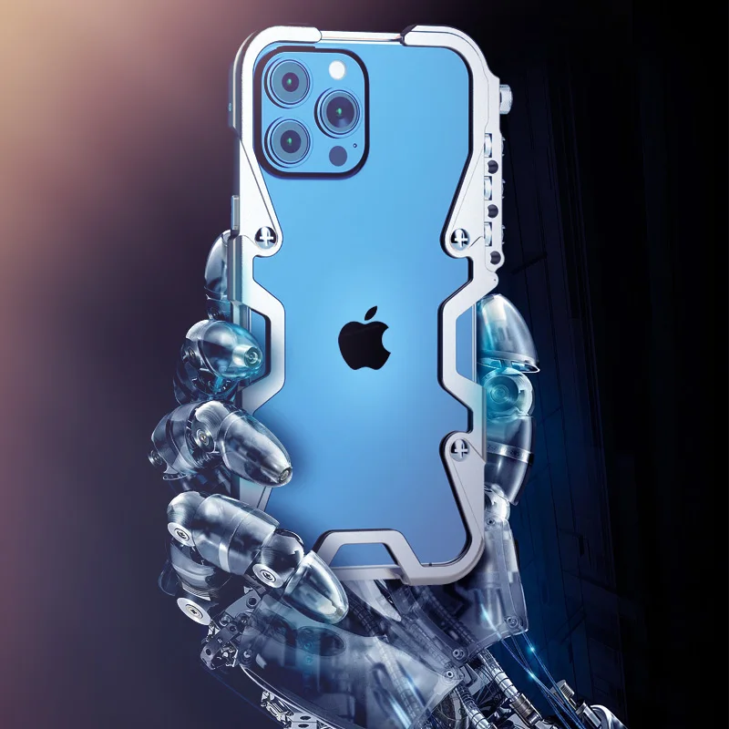 For iPhone 15 Pro Max Armor Screw Metal Frame Shockproof Cover For ...