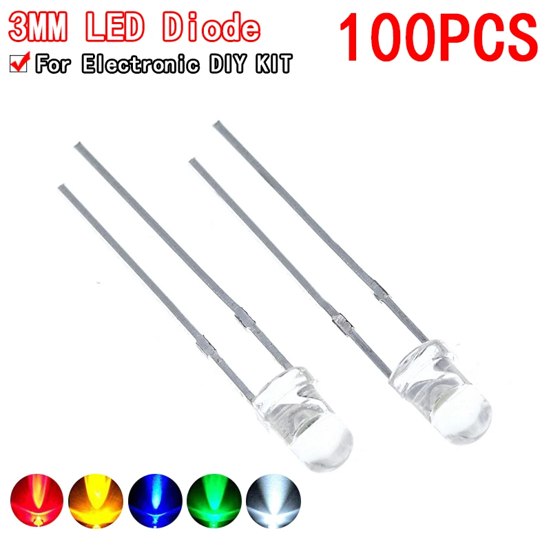 F3-Ultra-Bright-3MM-Round-Water-Clear-Green-Yellow-Blue-White-Red-LED ...