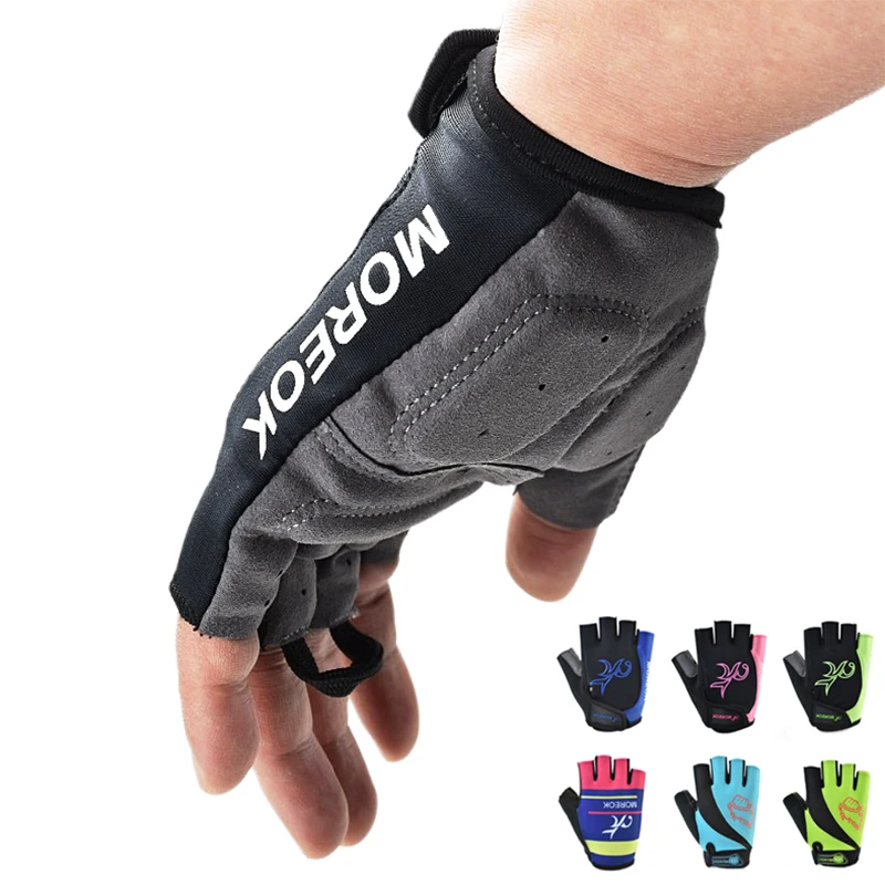 Fingerless-Cycling-Gloves-Man-Woman-Gel-Road-Half-Finger-Bike-Bicycle ...