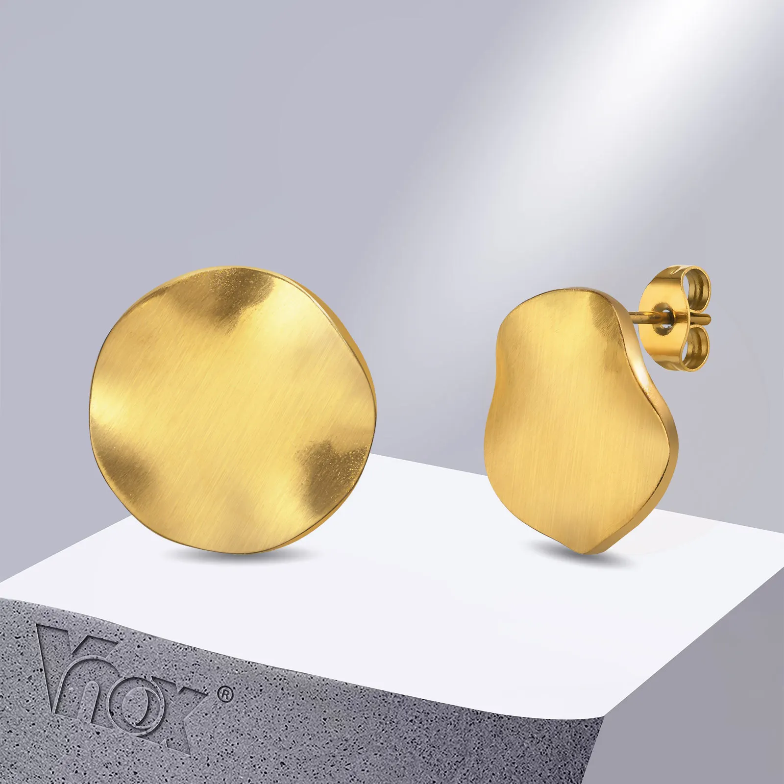 Vnox-Chic-Round-Stud-Earrings-for-Women-Party-Jewelry-Gold-Color ...