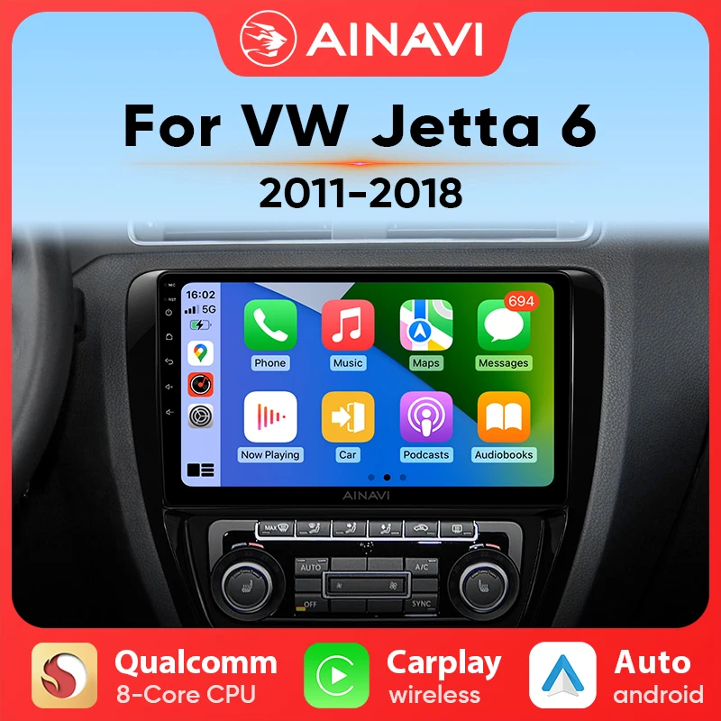 Ainavi Multimedia Video Player For VW Volkswagen Jetta 6 MK6 Carplay ...