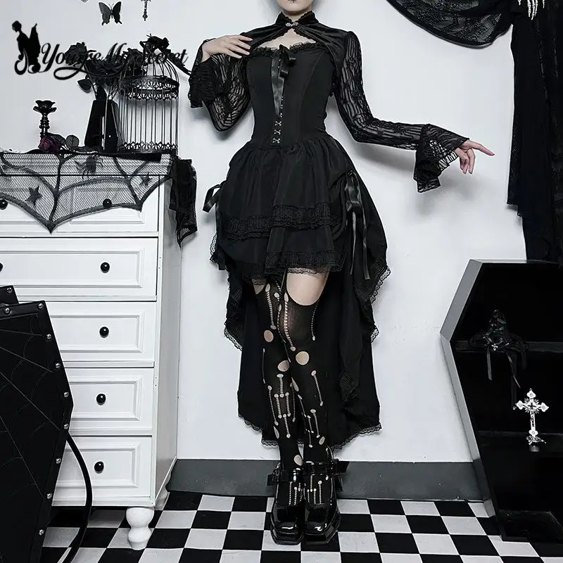 You-re-My-Secret-Women-s-Dress-Gothic-High-Low-Swing-Asymmetric-Vintage ...