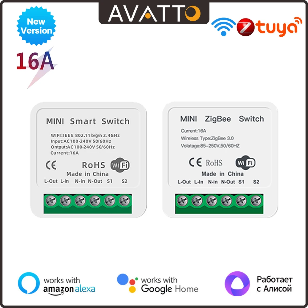 AVATTO-Tuya-WiFi-ZigBee-Smart-Mini-DIY-Switch-2-Way-Control-Automation ...