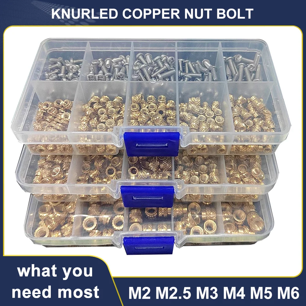 M2-M2-5-M3-M4-M5-M6-Brass-Heat-Thread-Insert-Nut-and-304-Stainless ...