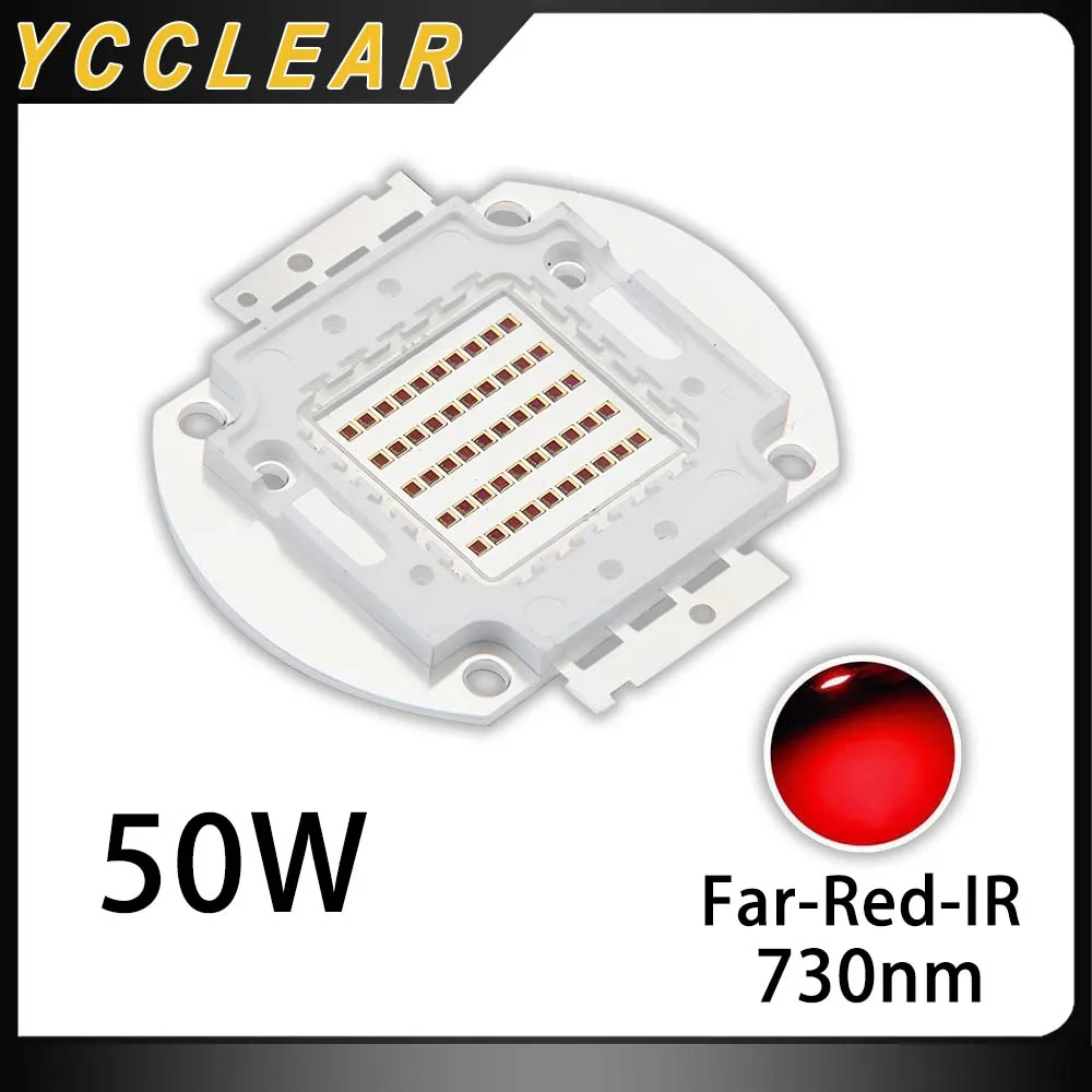 50 watts de alta potência led contas de luz ir 730nm led chip lanterna ...
