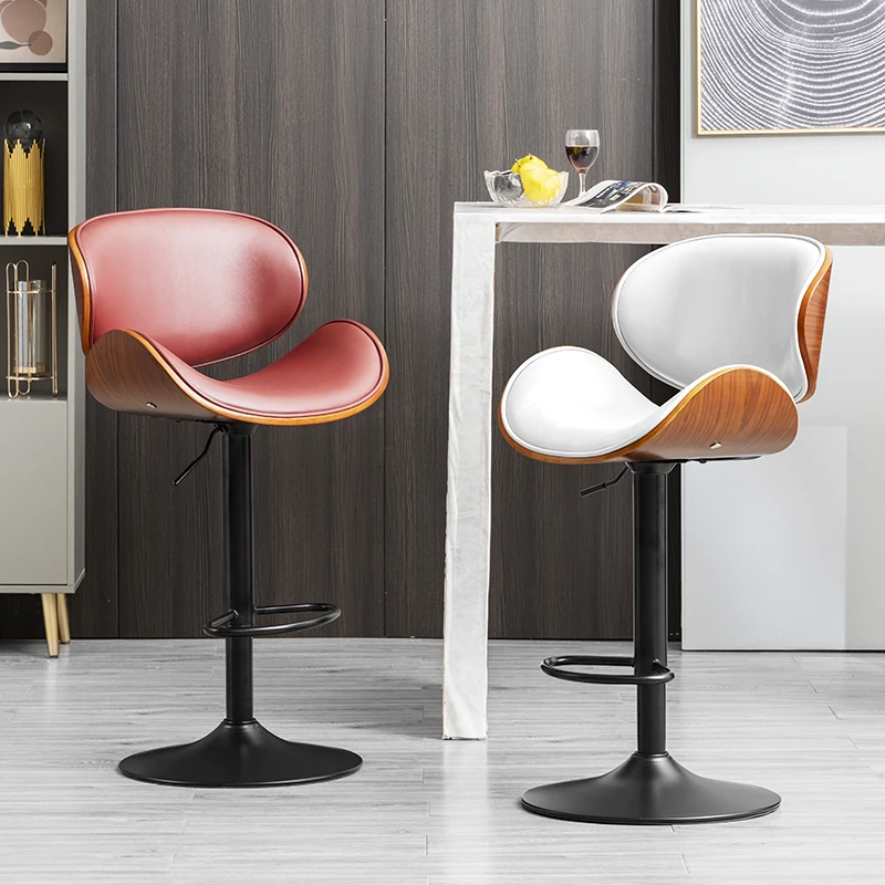 Bar-Stool-Lifting-Solid-Wood-Front-Desk-Bar-Chair-Nordic-Home-Swivel ...