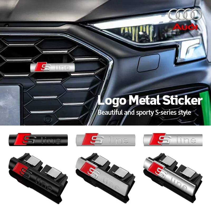 Car Goods Emblem Grill Front Hood Badge Grille For Audi Sline S line A4 ...