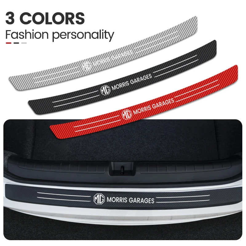 Car Trunk Rear Bumper Carbon Fiber Protection Sticker For MG TF ZR EV ...